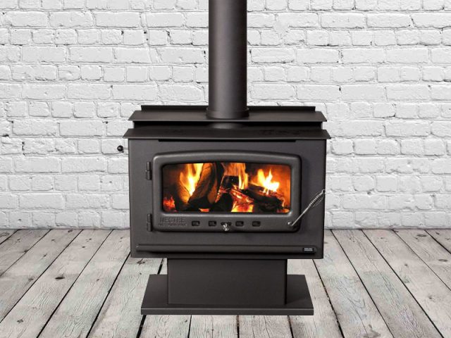 Nectre MK2 Freestanding Wood Fireplace - Pedestal